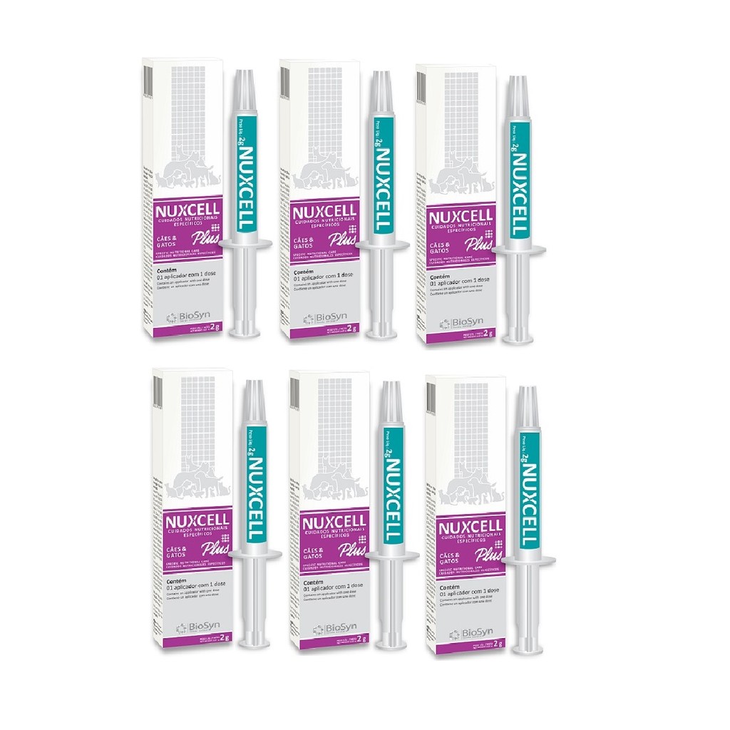Kit 6 Nuxcell Plus Imunidade Suplemento Vitamínico Biosyn 2g | Shopee ...