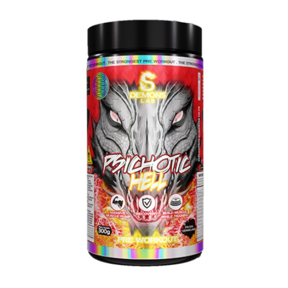 Pre Treino Psichotic Hell Frutas Vermelhas 300g - Demons Lab | Shopee Brasil