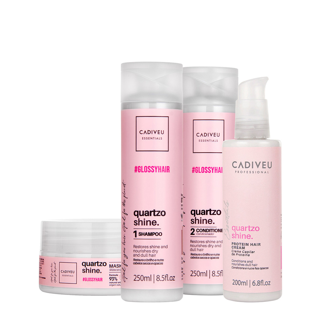 Kit Cadiveu Professional Quartzo Shine Shampoo Condicionador Máscara e ...