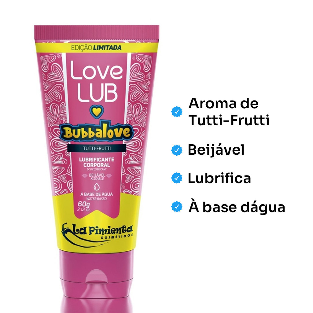 Gel Lubrificante Íntimo Bubbalove Love Lub Tutti Frutti 60g - La ...