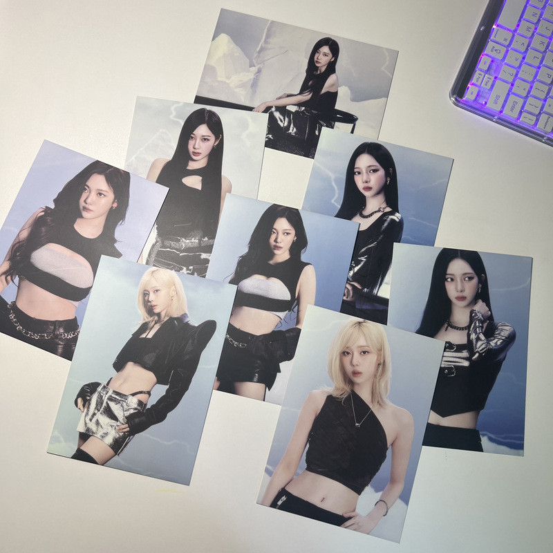 4-8pcs Aespa SYNK Parallel Line Hot Mess Album Lomo Cards Armageddon ...