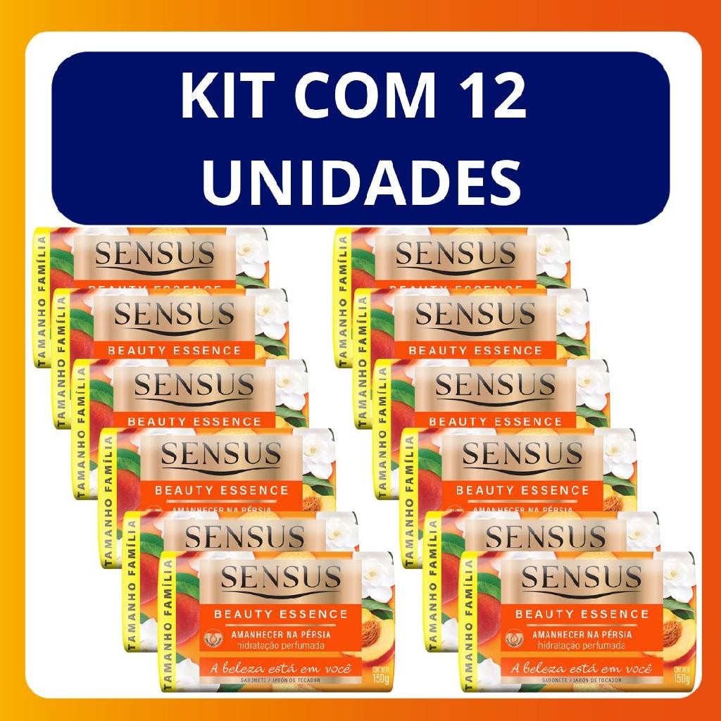 Kit C/12 Unidades Sabonete em Barra Sensus Beauty Essence Amanhecer na Pérsia 150g | Shopee Brasil