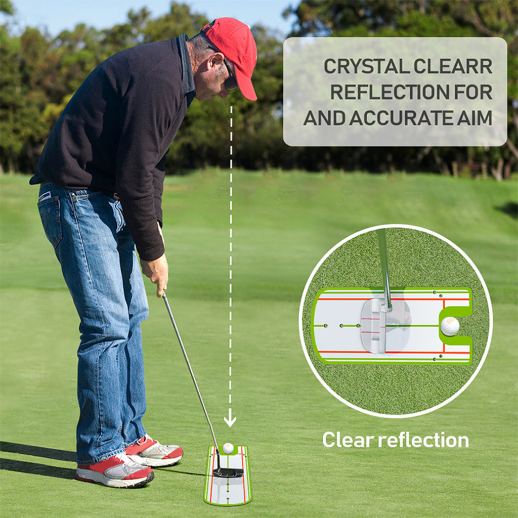 Putting Alignment Aid Golf Swing Training Device Portable Mirror ...
