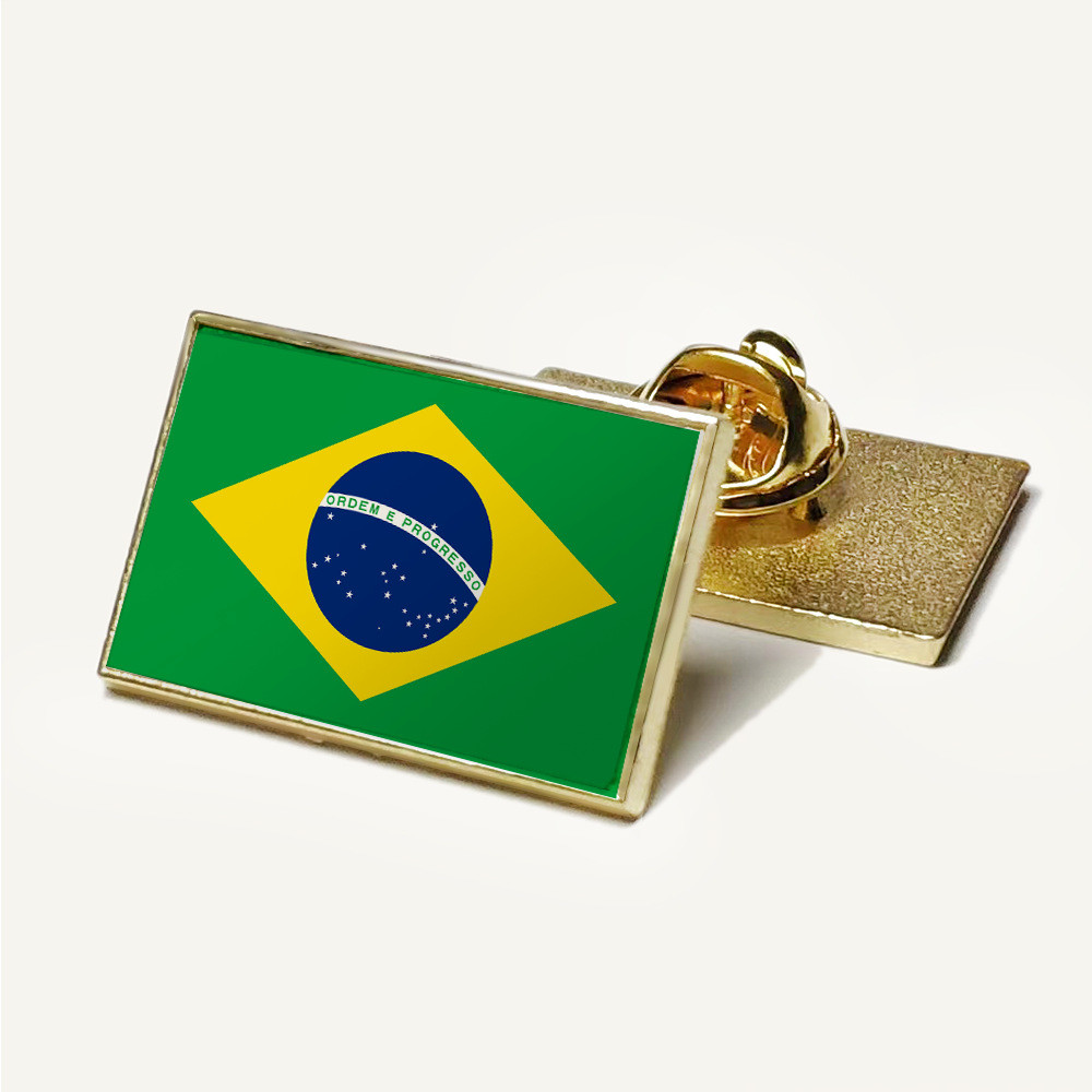 Broche De Bandeira Brasileira Crachá De metal Distintivo | Shopee Brasil