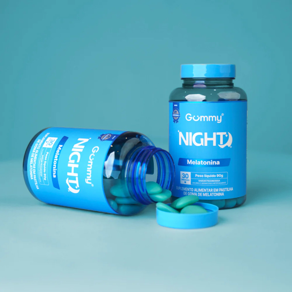 Gummy Night Melatonina Goma Sabor Framboesa 90 Unidades | Shopee Brasil