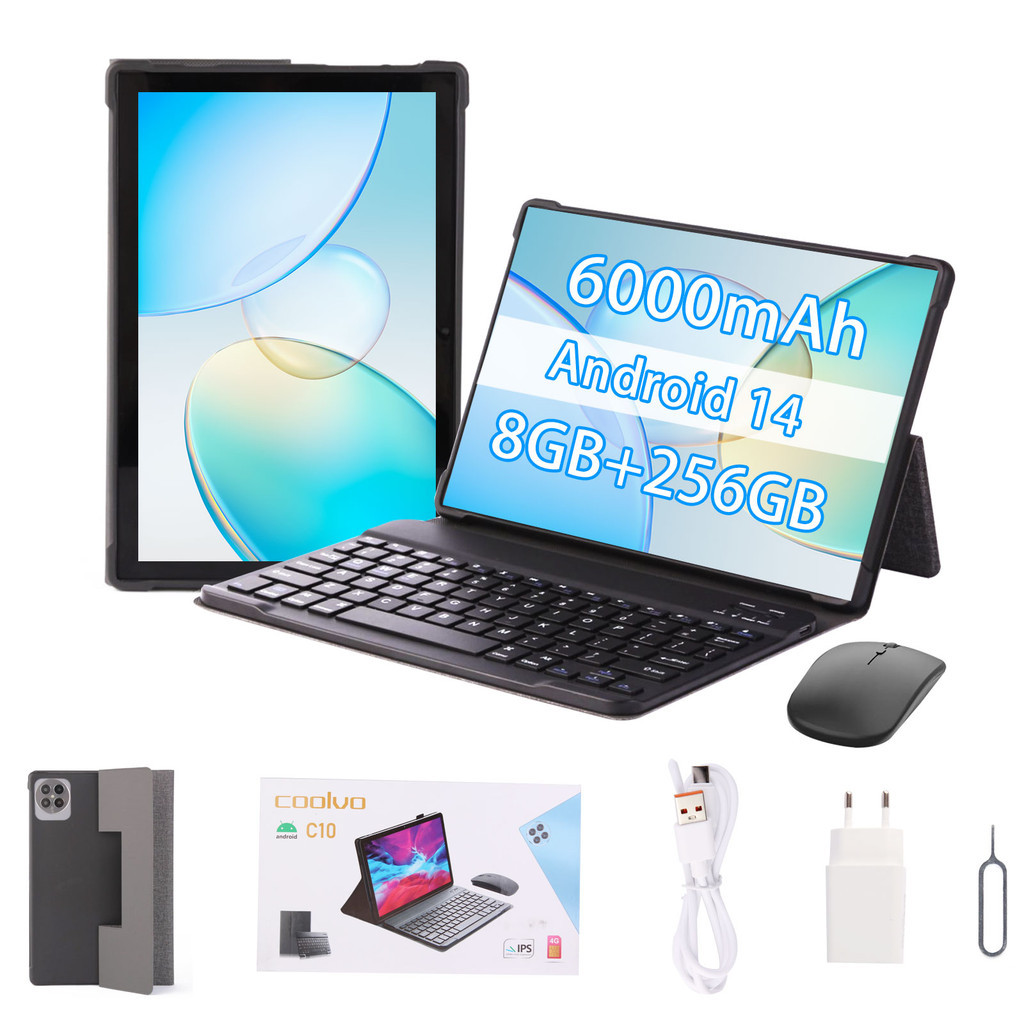Tablet C10 10.1" – 8GB RAM, 250GB, Android 13, Dual SIM 4G/WiFi, Kit ...