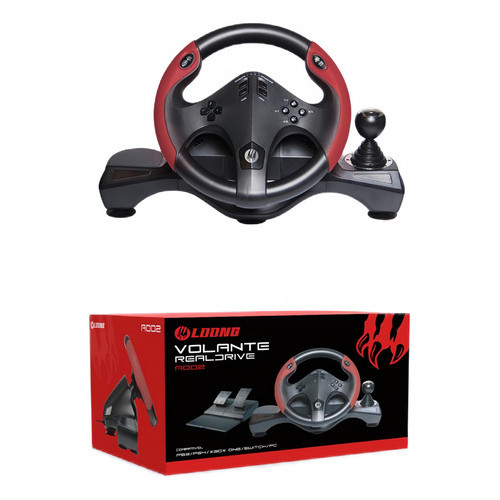 Volante Realdrive Mgv-a002 Loong Com Pedal E Marcha Preto Para Pc / Ps3 ...