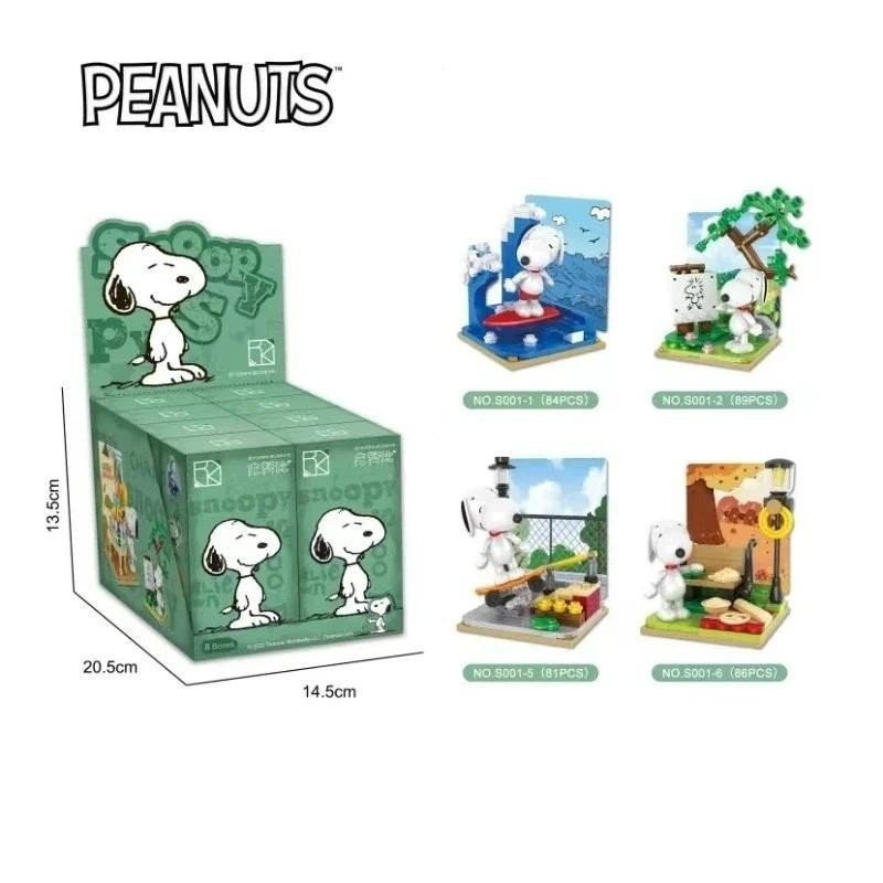 Snoopy Genuine Building Blocks Blind Box Multi-Faced Puzzle Life ...