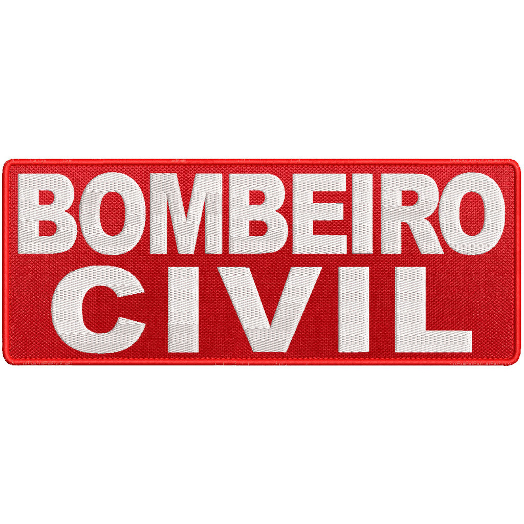 Patch bordado Bombeiro Civil 25x10cm | Shopee Brasil