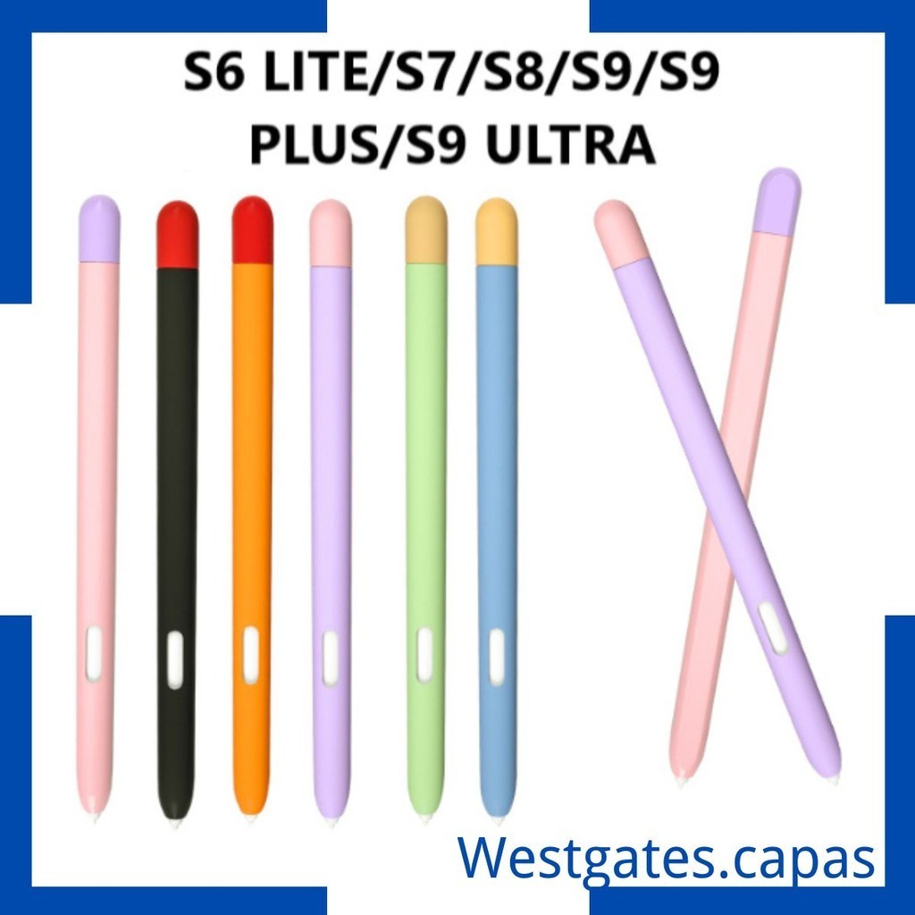 Capa de lápis de silicone antiderrapante, S Pen Bag, proteção,Samsung ...