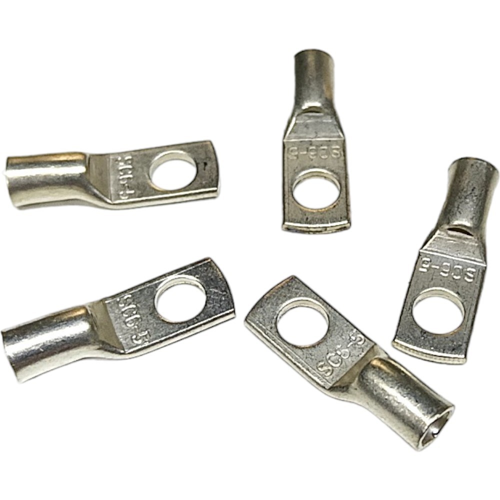 Kit 5 Terminal Olhal de Compressão para Cabo Fio de 6mm Cobre Estanhado ...