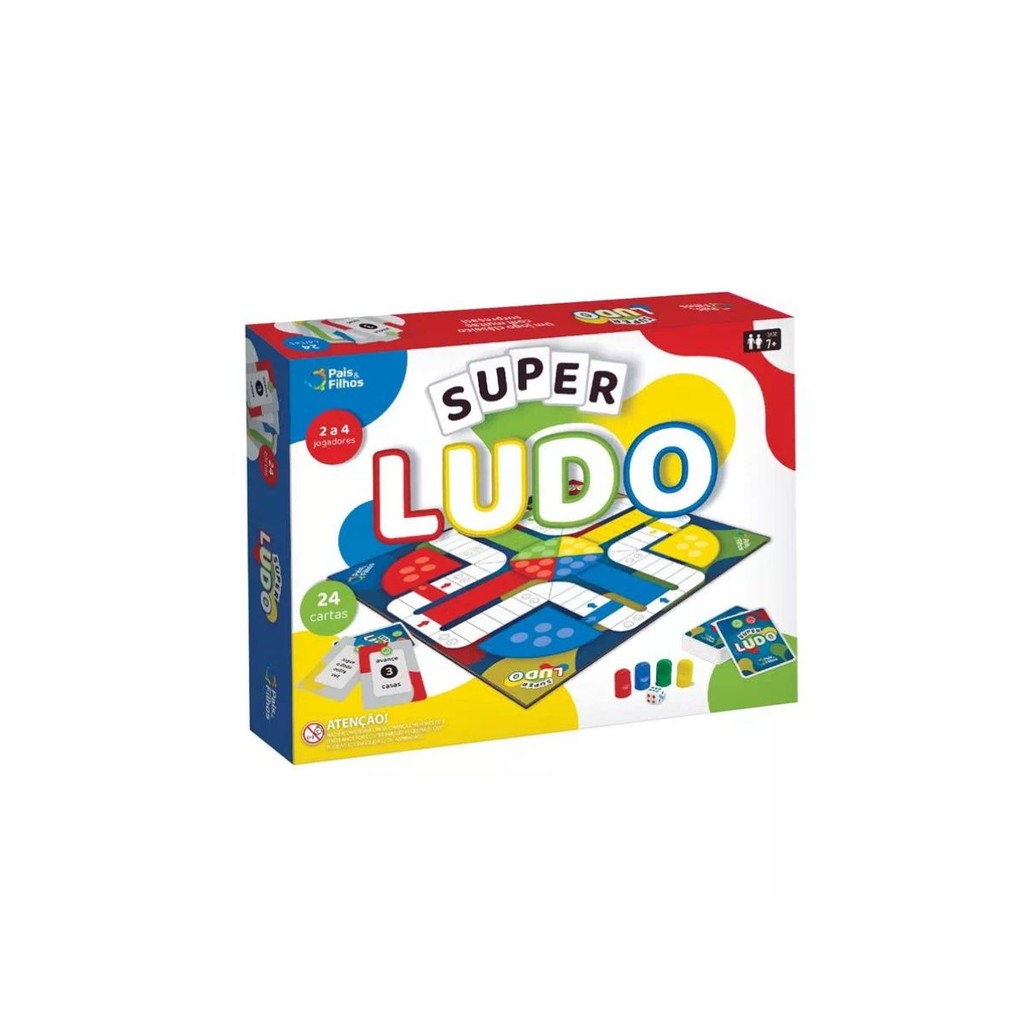 Jogo Super Ludo Clássico com 27 Cartas - Pais & Filhos | Shopee Brasil