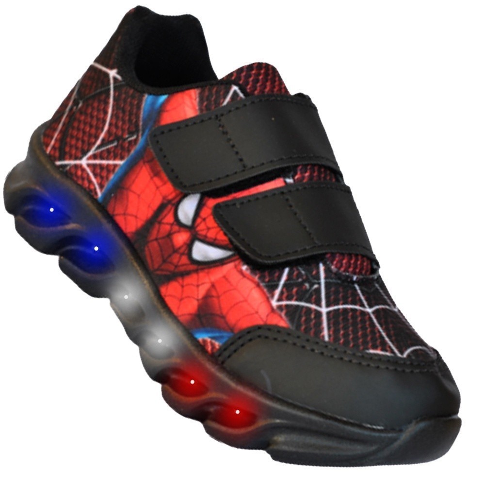 Tenis Masculino Infantil De Led MeninosVelcro Barato Macio Confortável ...