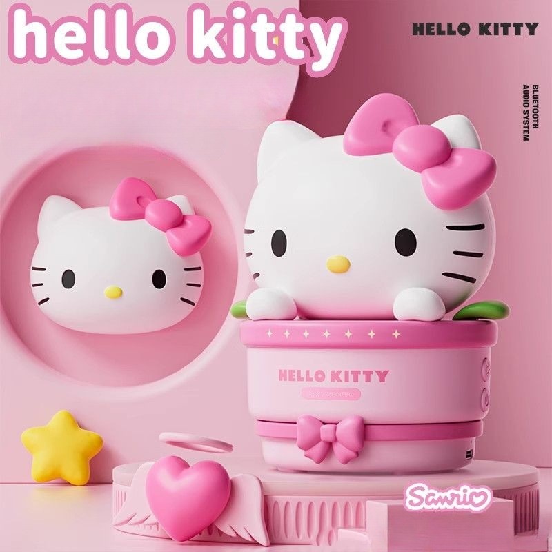 Sanrio Hello Kitty BS1 Bluetooth 5.3 Alto-Falante 3D Bonsai Design ...