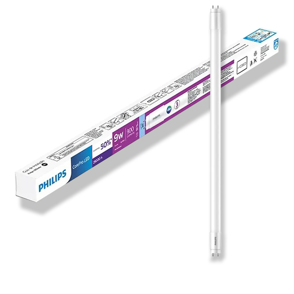 Lampada Led Philips Tubular 60cm T8 CorePro 9W 4000K 900LM BV G13 | Shopee Brasil