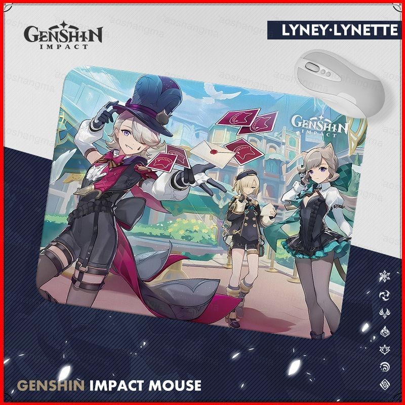 YT1 Genshin Impact Anime Mousepad Antiderrapante Desenho Animado Furina ...