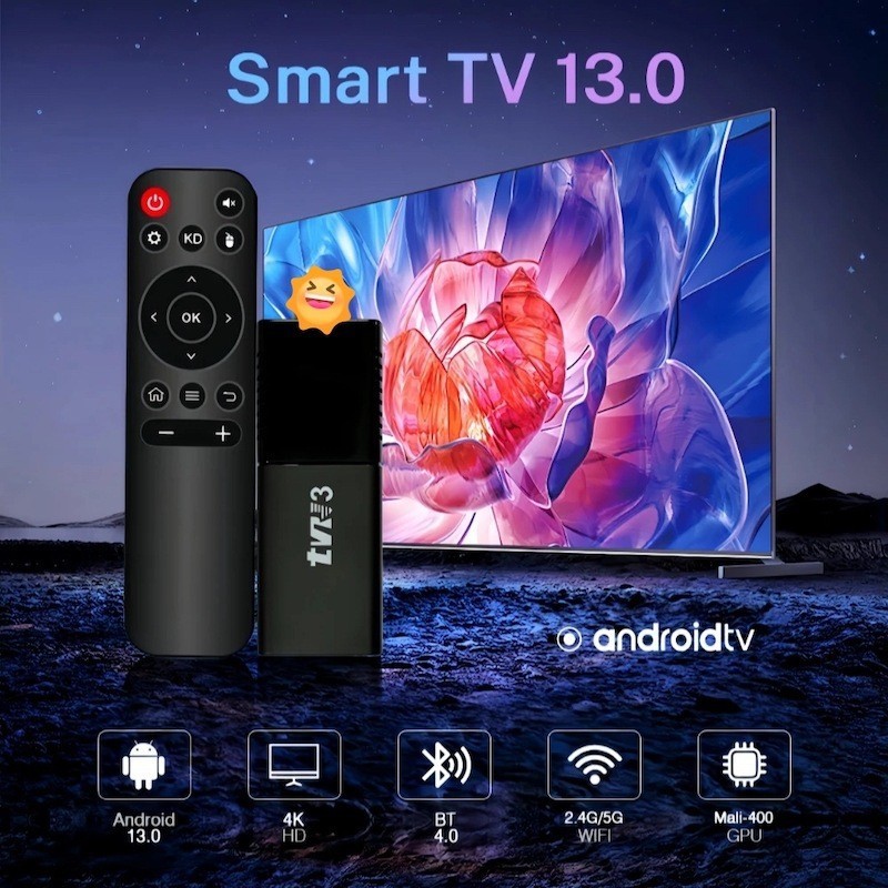 Tv Stick / Smart Tv 8GB+128GB Android 4k Wi-fi Hdmi Streaming Cor Preto ...
