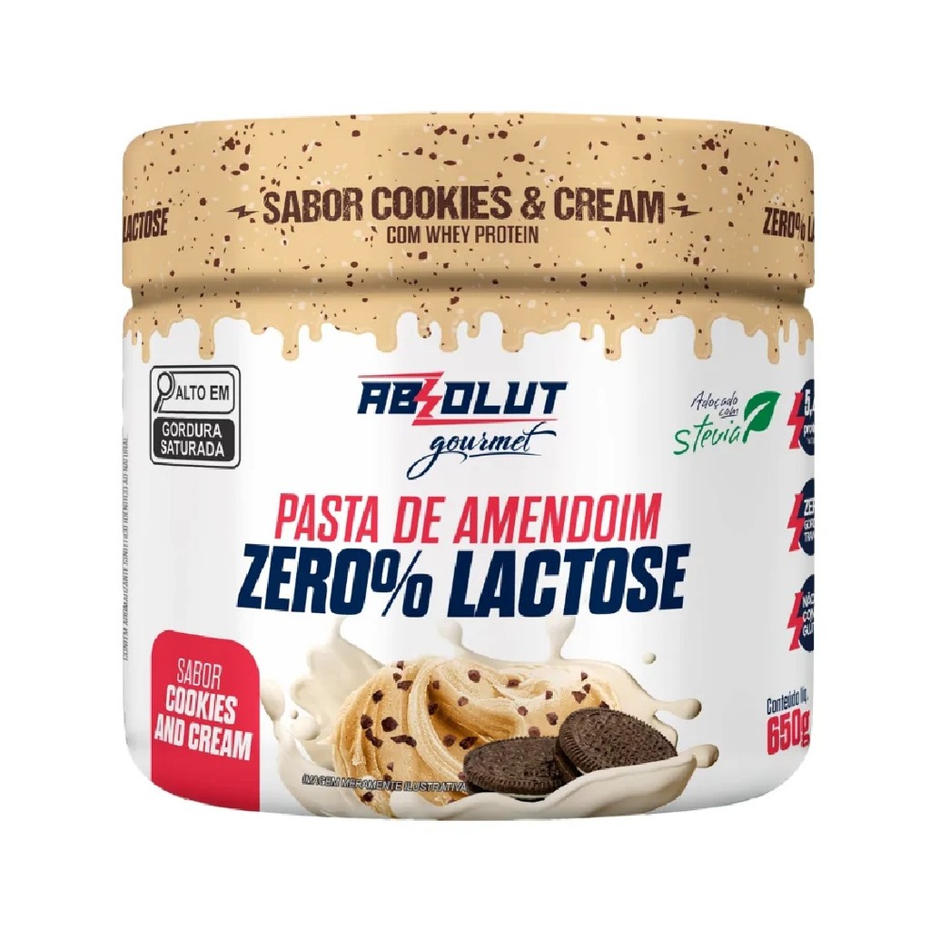 Pasta de Amendoim Gourmet Zero Lactose 650g - Absolut | Shopee Brasil