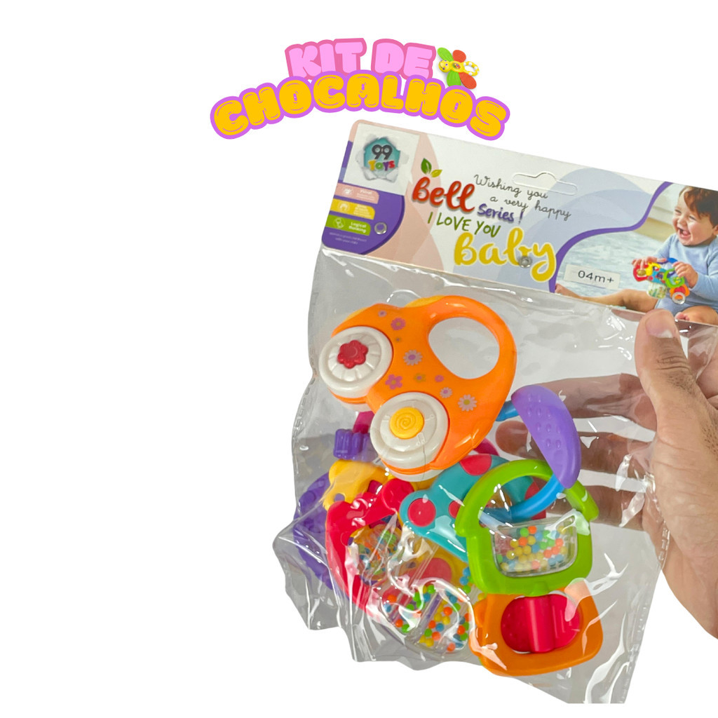 Kit Chocalhos Brinquedo Infantil Musical Sensorial Para Bebê | Shopee ...
