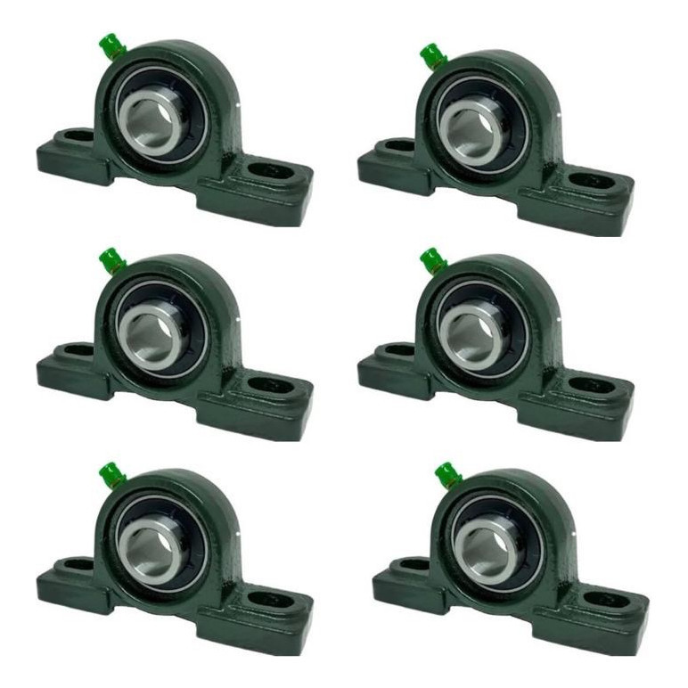 Kit Rolamento + Mancal Ucp205-16(rol 1 Pol No Eixo) 6 Pcs | Shopee Brasil