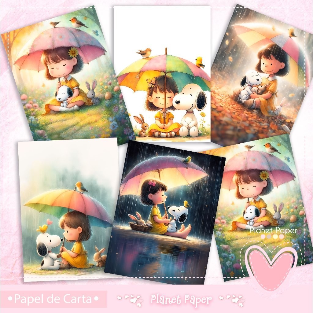 Papéis de Carta Snoopy (6 Modelos) | Shopee Brasil