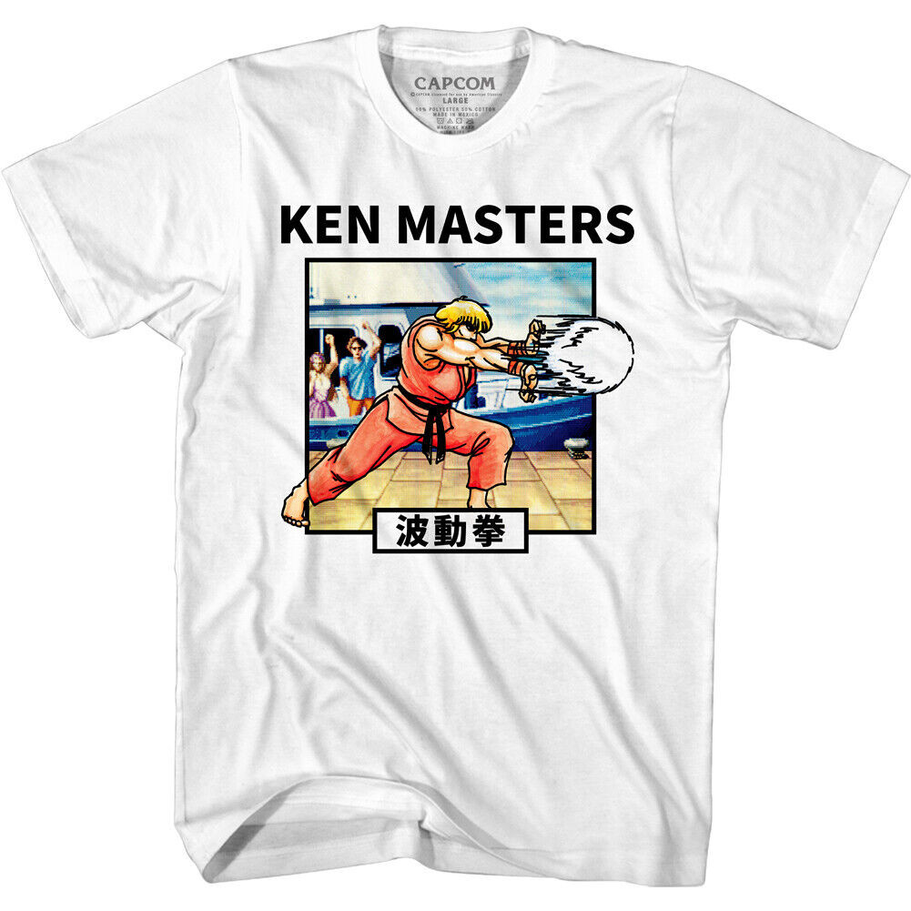 Street Fighter Ken Hadoken Fireball Camiseta Masculina Mestres De ...
