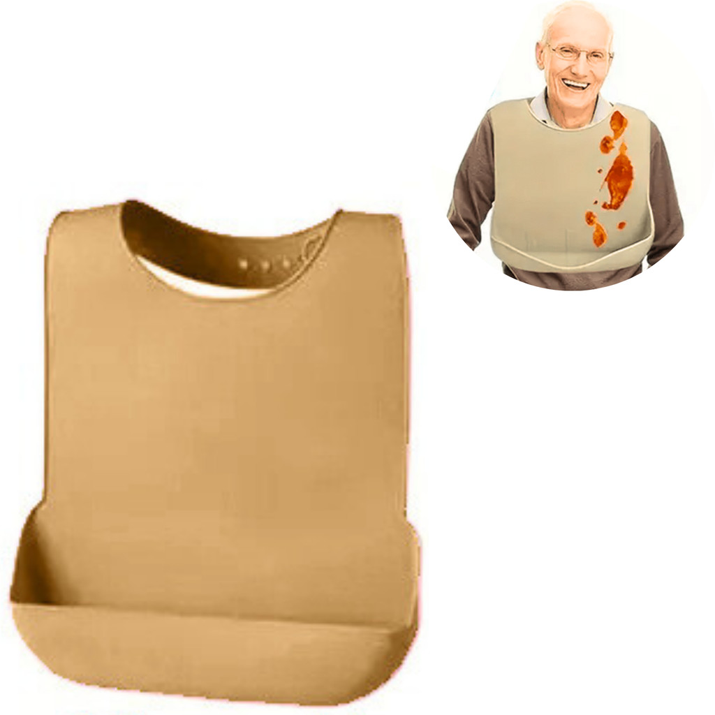 Babador Hospitalar Impermeável Avental Para Alimentação Bege (Tam. G ...