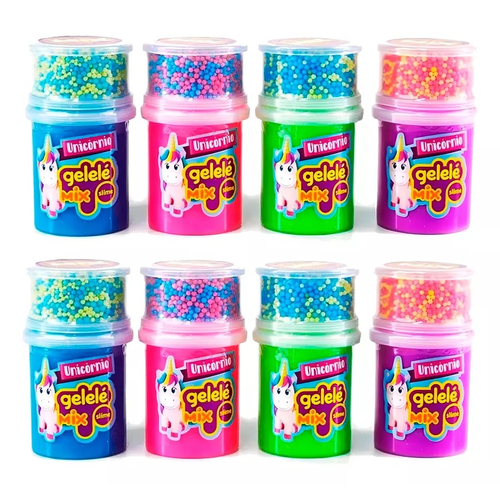 Geleca Gelelé Mix Slime Unicórnio - 152g Doce Brinquedo | Shopee Brasil