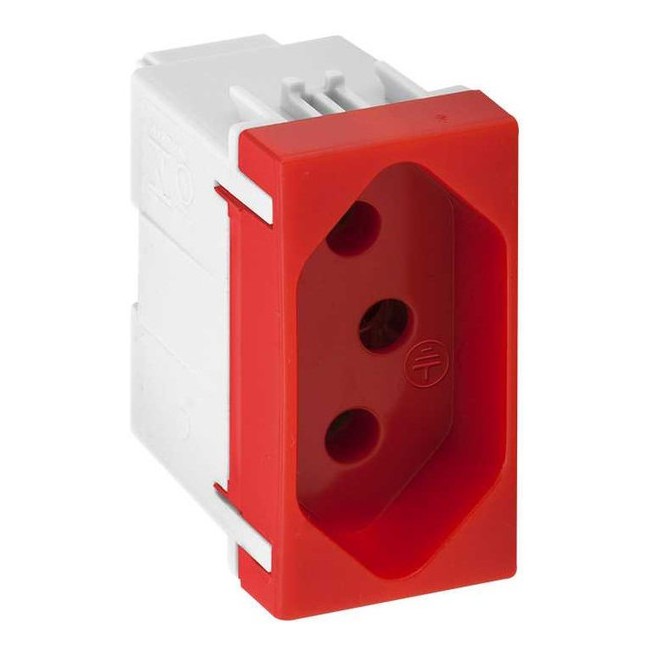 MODULO TOMADA 2P+T 20A 250V VERMELHO 30427-39 SIMON | Shopee Brasil