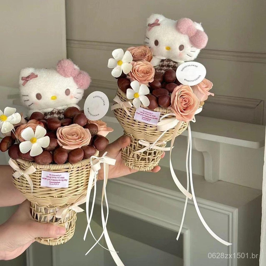 Cesta de Flores Tecida Cesta de Flores Oriental K10 Rattan Imitação de ...