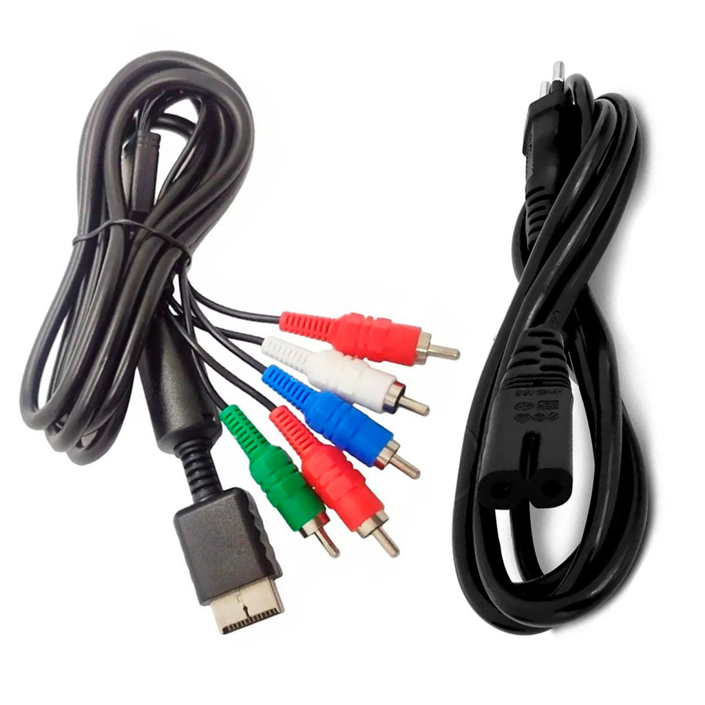 Kit Cabo Video Componente + Energia Para PlayStation - PS2 | Shopee Brasil