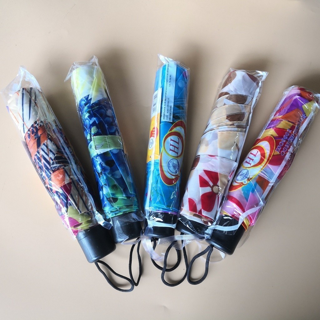 kit10 Sombrinha Guarda-chuva Colorida Cabe na Bolsa Estampas Diversas c ...