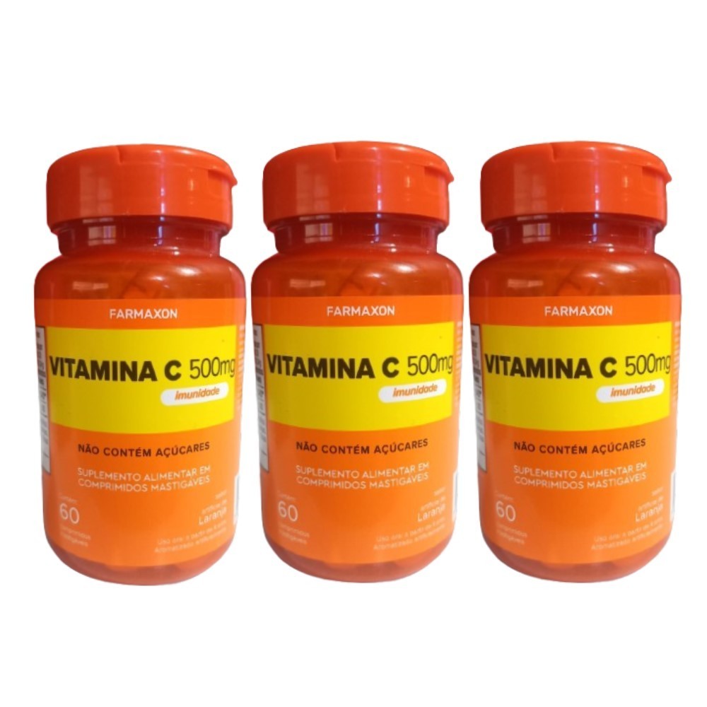 Kit 3x Suplemento Alimentar Vitamina C 500mg 60 Cpr - CIMED | Shopee Brasil