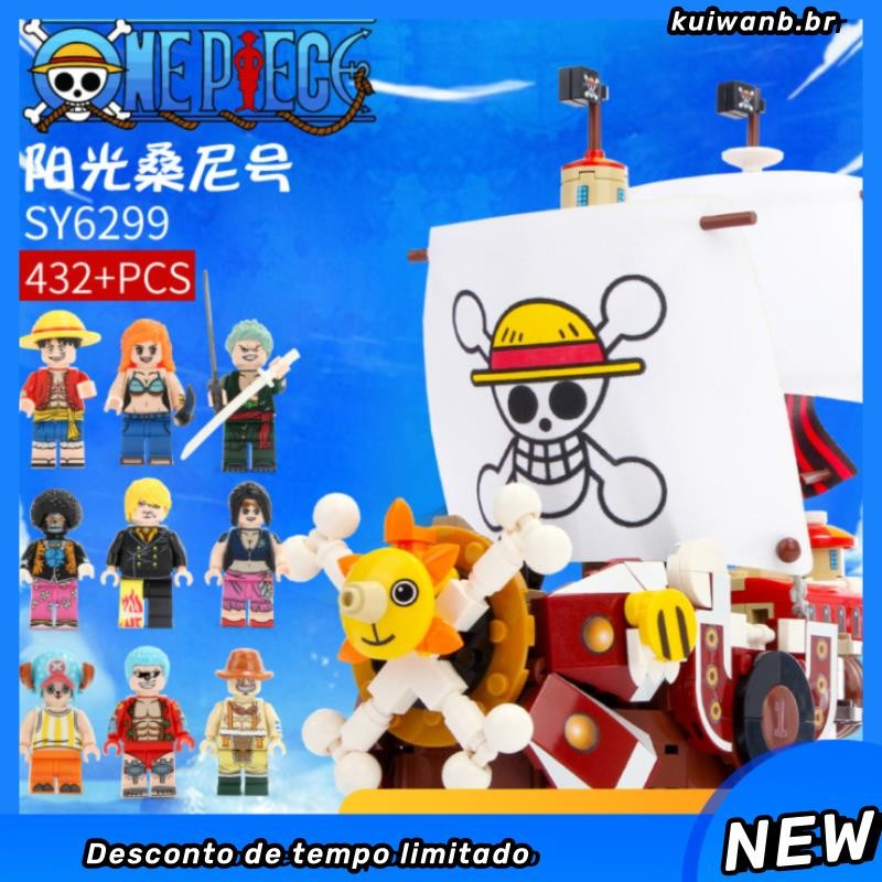 Lego One Piece Wanli Sunshine No. Luffy Feliz Veleiro Flutuante Modelo ...