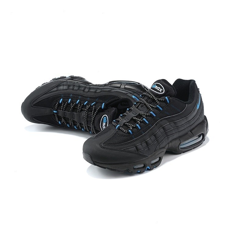 Nike Air Max 95 Preto (Gancho azul escuro) Retro Lazer Running Shoes 40 ...