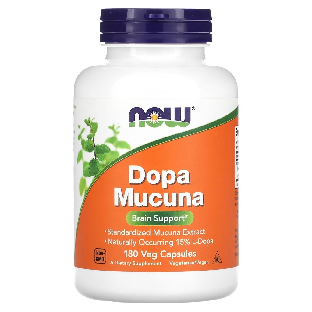 Dopa Mucuna 180 Cápsulas Vegetais NOW Foods - 001 | Shopee Brasil