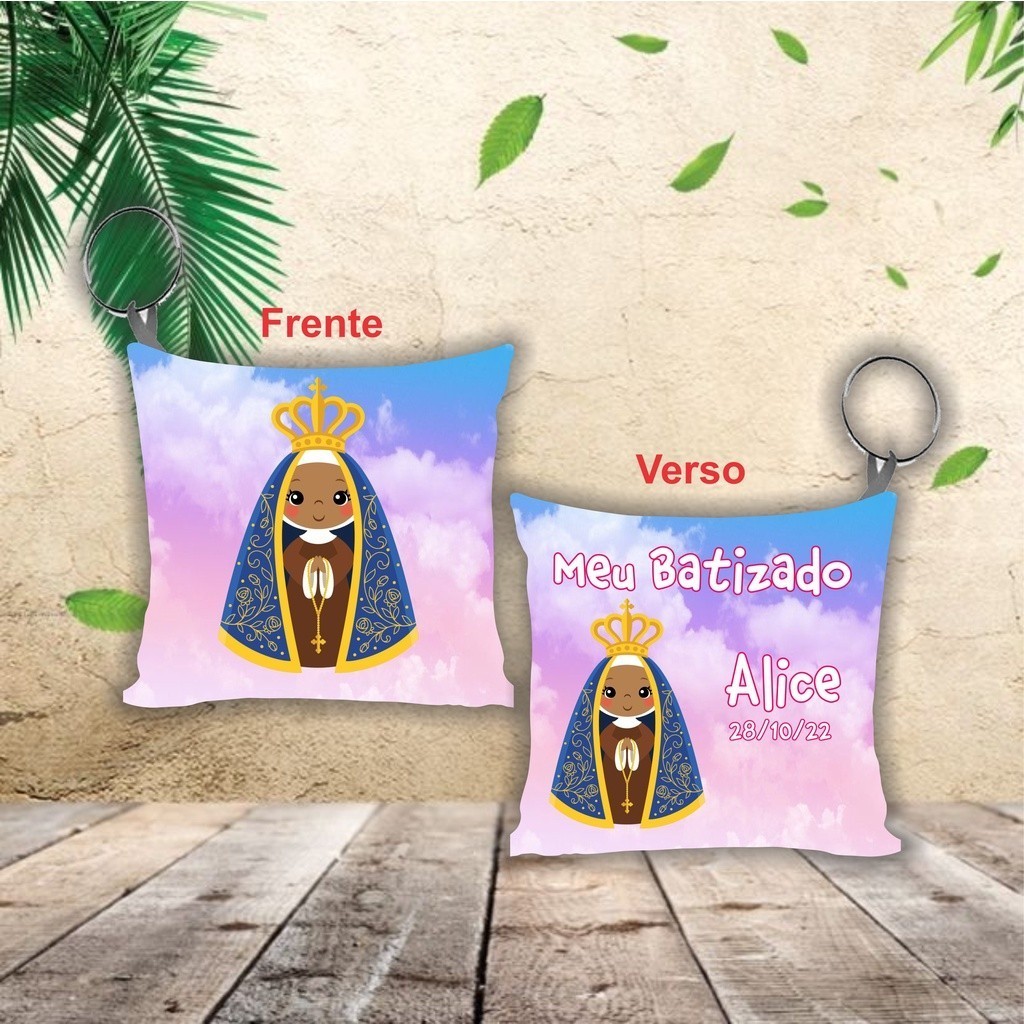 Almochaveiro Lembrancinhas Almofada Personalizadas Meu Batizado Nossa Senhora Cod18 | Shopee Brasil