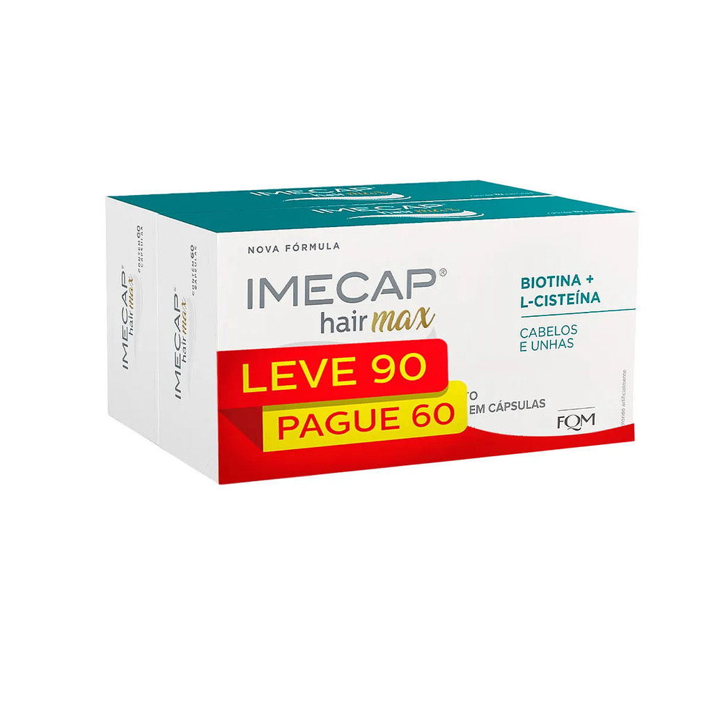 Imecap Hair Max Kit Leve 90 Pague 60 capsulas | Shopee Brasil