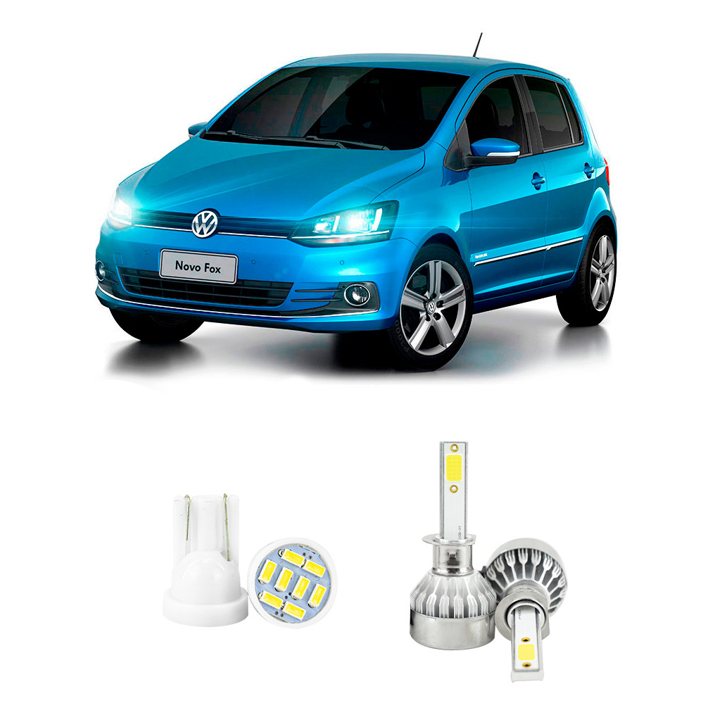 Lampada Led Farol Alto Volkswagen Fox 2008 A 2009 20000lm | Shopee Brasil