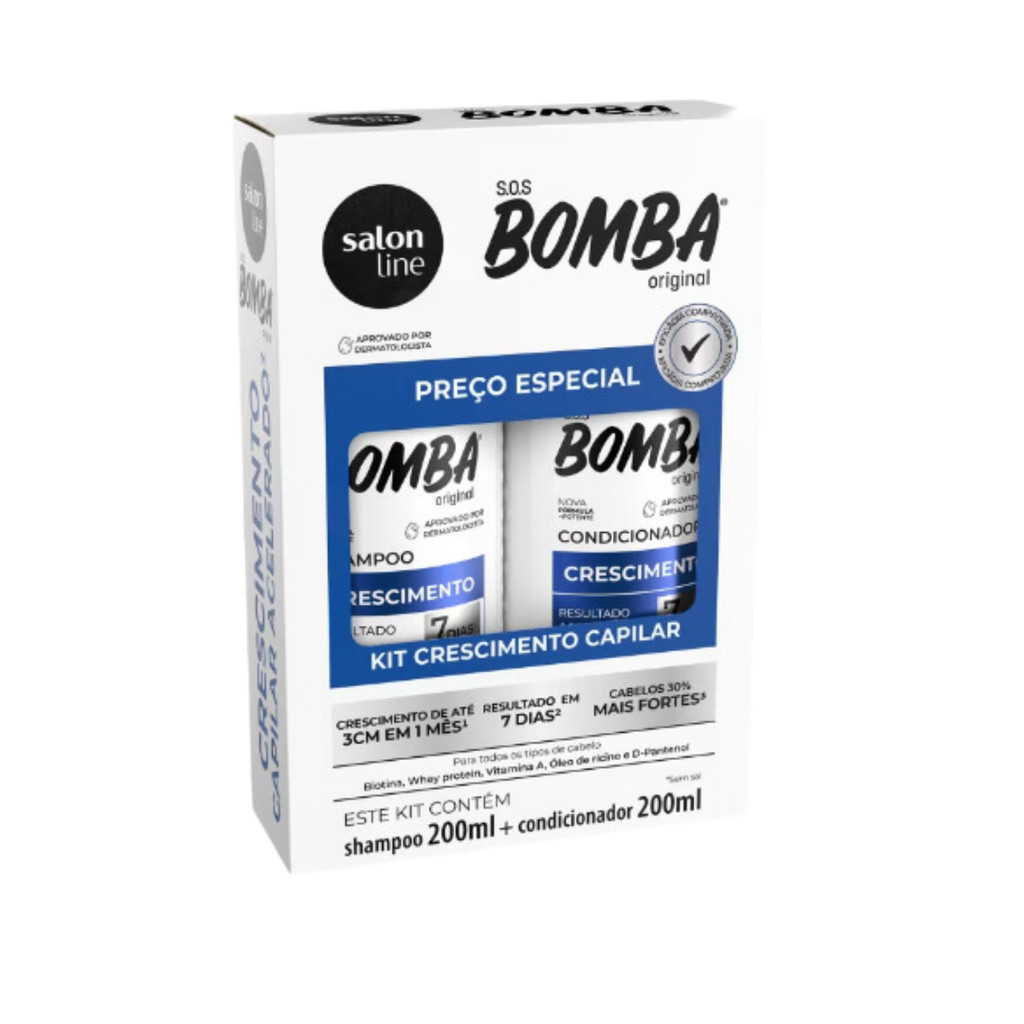 Kit Salon Line SOS Bomba Original Sh+Cond 200ml | Shopee Brasil