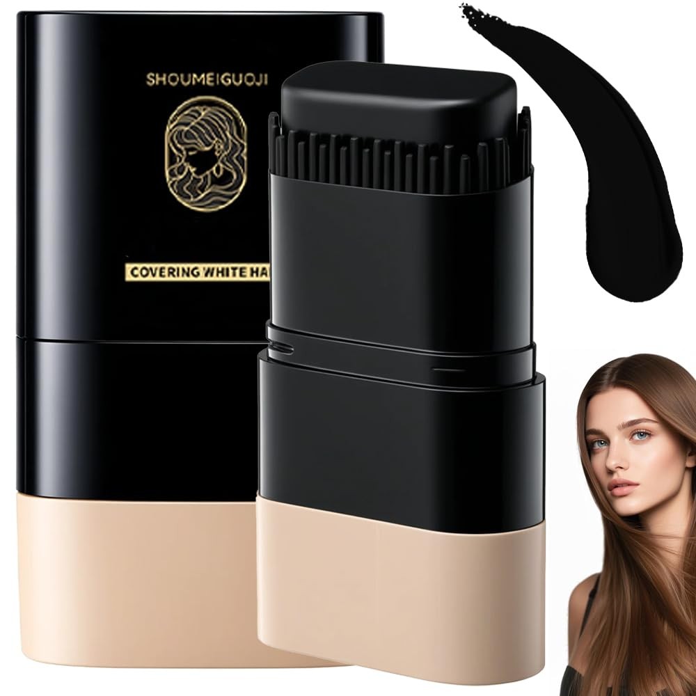 2-in-1 Hair Color Stick & Comb - Waterproof, Sweat-Proof Instant Root ...