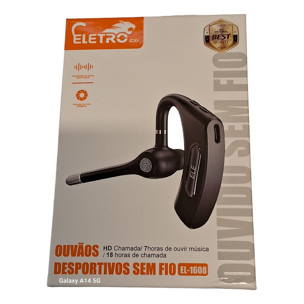 Fone Eletromex Bluetooth Headset Sem Fio El1608 | Shopee Brasil