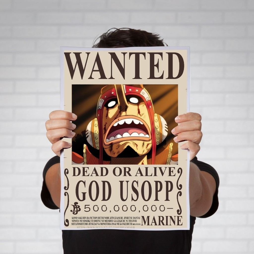 Poster A3 180gr Wanted Usop God One Piece | Shopee Brasil