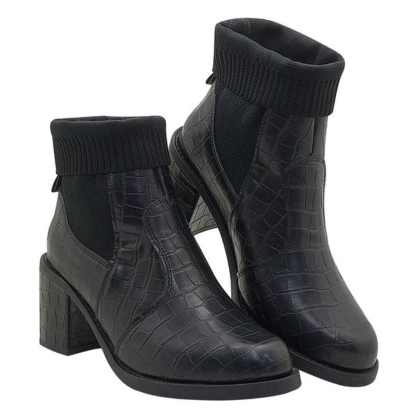 Bota Salto Feminino WIKI shoes Preto | Shopee Brasil