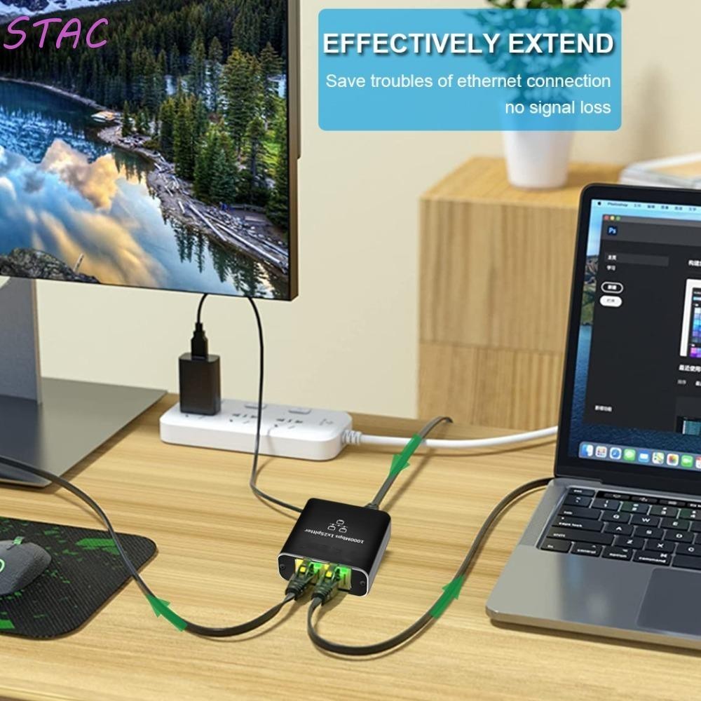 Divisor De Cabos De Rede STAC 1 A 2 , Ethernet 1000Mbps/100Mbps ...