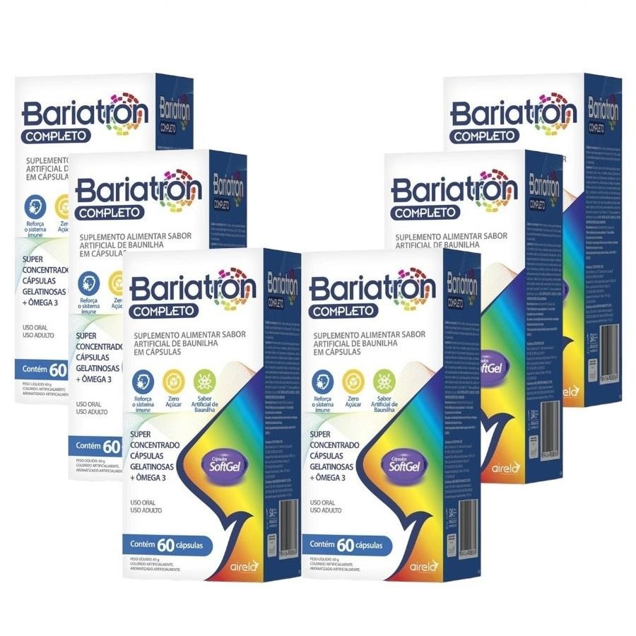 Kit Bariatron Completo Baunilha Com 6 Un De 60 Cápsulas | Shopee Brasil