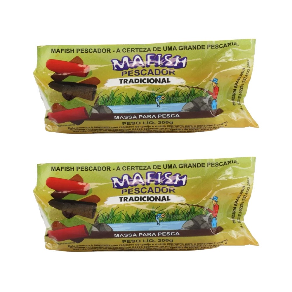 Kit 2x Massa Pronta Para Pesca 200g Tradicional - Mafish | Shopee Brasil