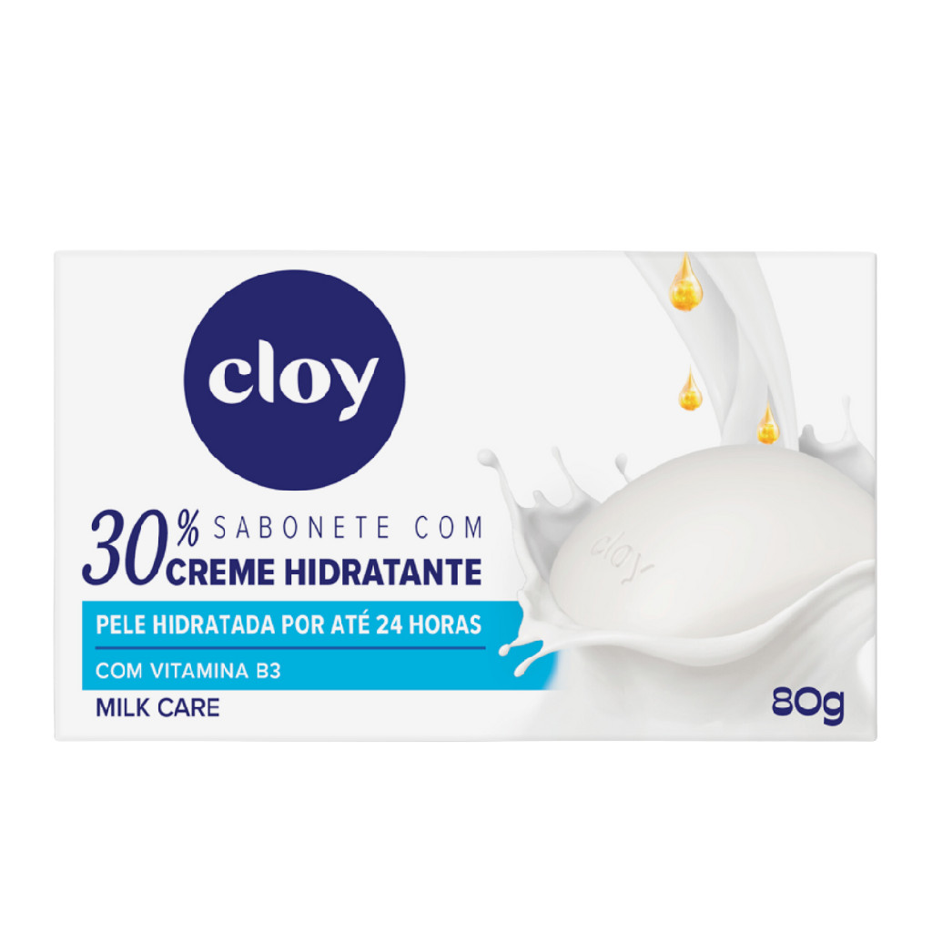 Sabonete Hidratante em Barra Milk Care 80g Cloy | Shopee Brasil