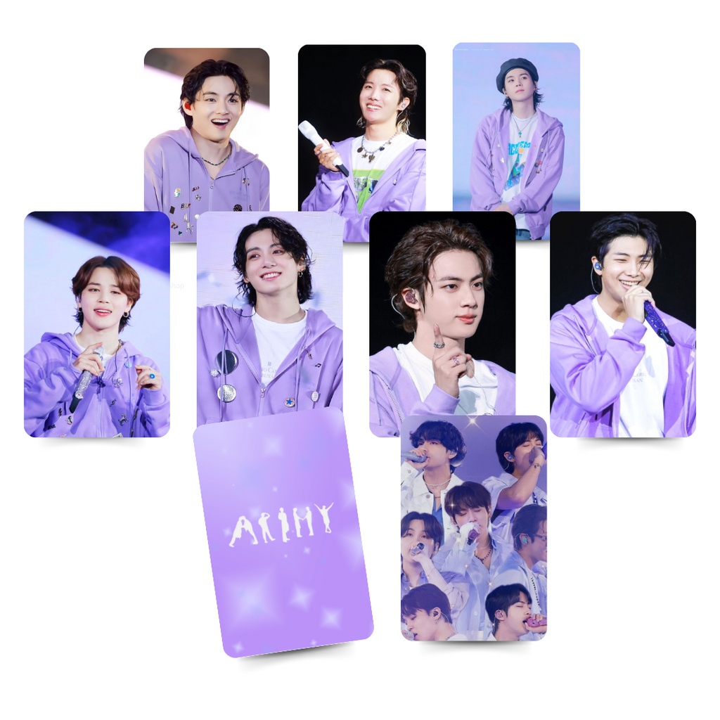 BTS Purple Photocard set 10 un Frente e Verso | Shopee Brasil