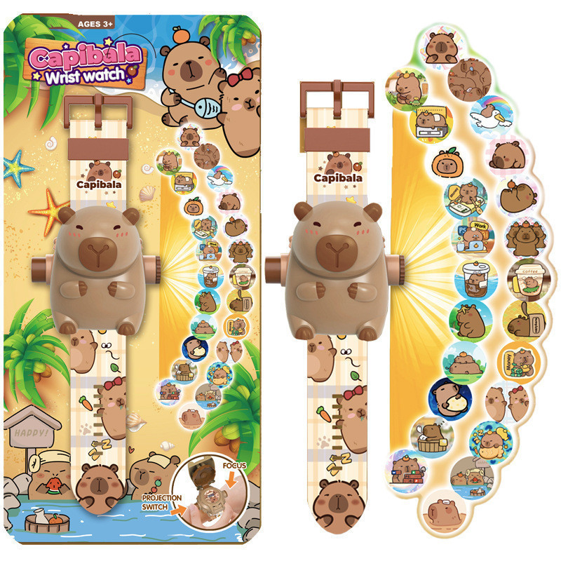 Capivara Crianças Brinquedo Relógio De Projeção 24 Projetor De Imagem ...